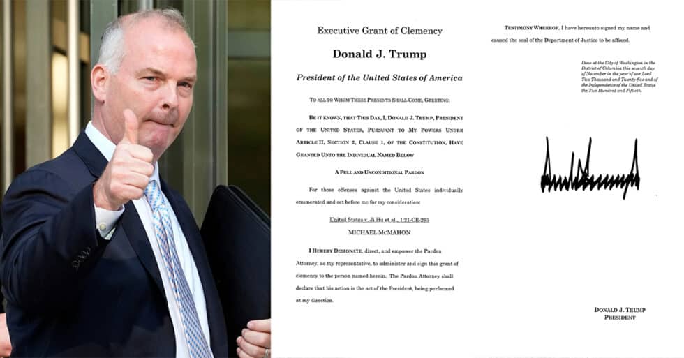 Big beautiful presidential pardon for NYPD hero Michael McMahon ...